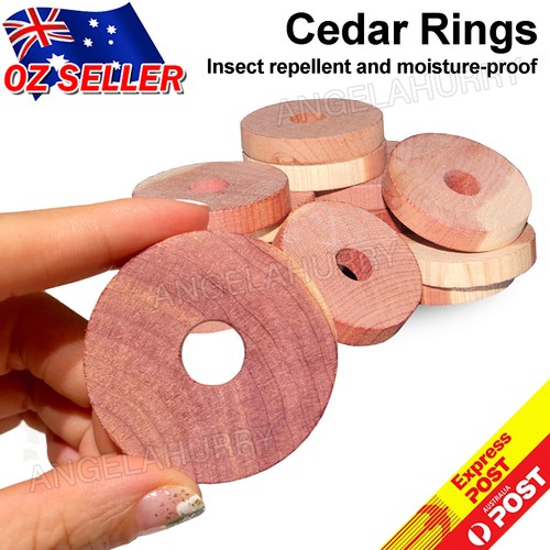 12pc Moth Cedar Wood Rings Repellent Killer Hanger Anti Mildew Drawers ...