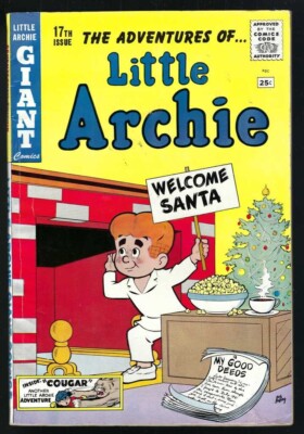VINTAGE 1960-61 VOL 17 ARCHIE COMIC BOOK CHRISTMAS SANTA CLAUS 1960'S ...