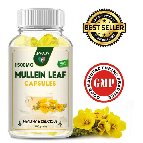 Mullein Leaf Herbal Capsules Dietary Supplement Detox Clearance Pills ...