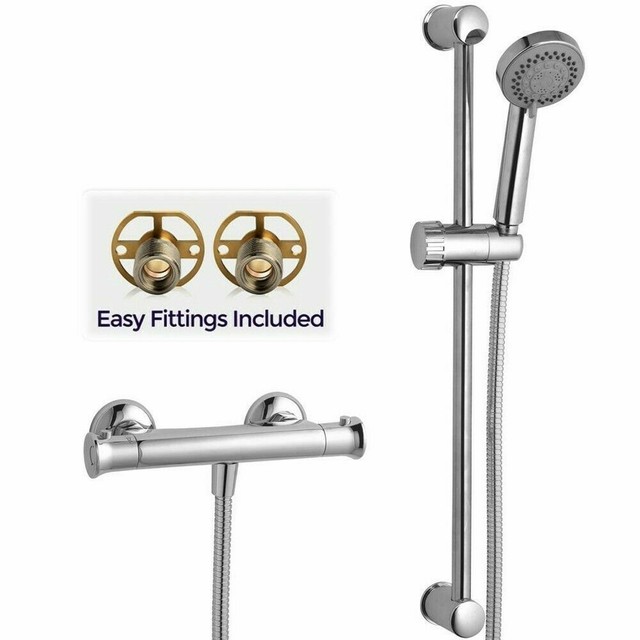 Highlife 13010 Exposed Shower Bar Valve Mixer Adjustable Riser Kit for ...
