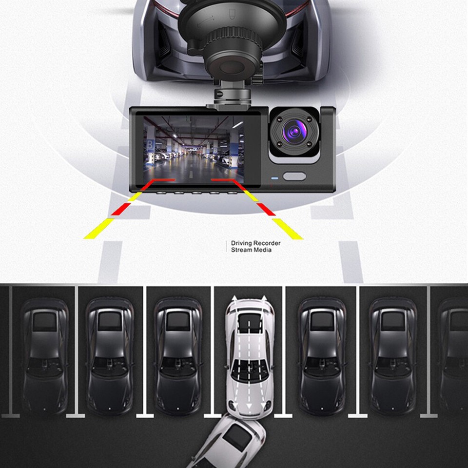 32GB Dash Cam for Car Security Camera Front & Rear & Inside Vehicle ...