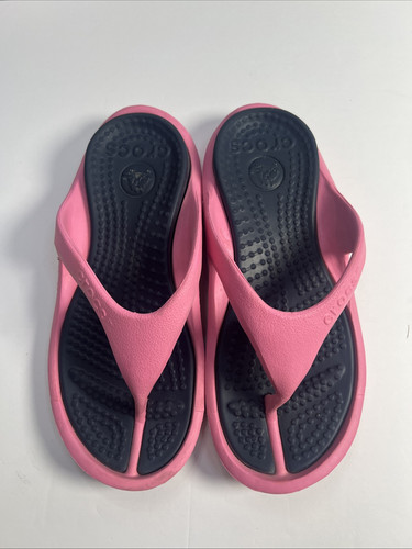 CROCS Athens Thong Two-toned Pink/Gray Sandals Size 7 Women/ 5 Mens | eBay