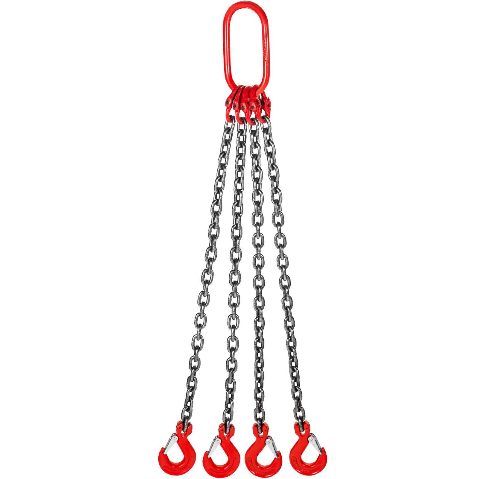 VEVOR 1m x 4 leg 8mm Lifting Chain Sling 4T G80 with Grab Hooks ...