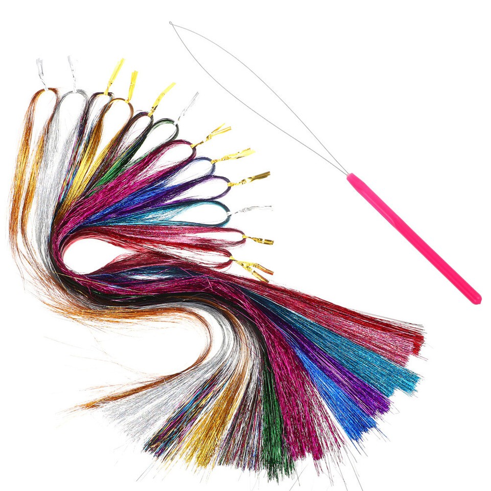 Kit Hair Bead Threader Tool Extension Gold Wire Straight Piece | eBay