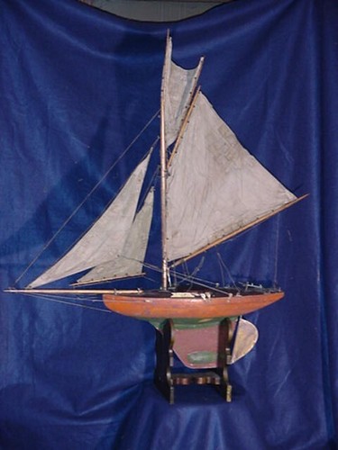 VINTAGE 30", 19th CENTURY ENGLISH GAFF RIG POND YACHT | eBay