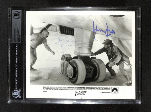 Harrison Ford & Pat Roach Rare Indiana Jones 8x10 Signed BAS (Grad ...