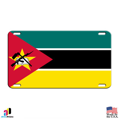 Mozambique Country Flag License Plate Home Wall Decor Aluminum Metal ...