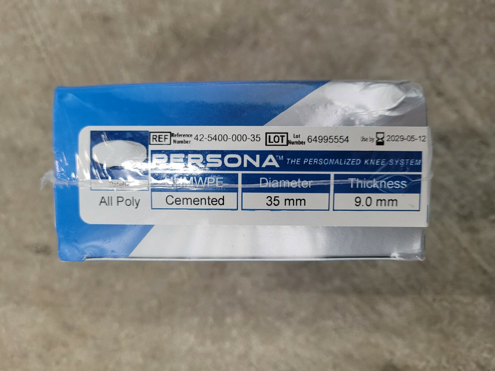 BRAND NEW Zimmer Persona Personalized Knee System 42-5400-000-35 35mm ...