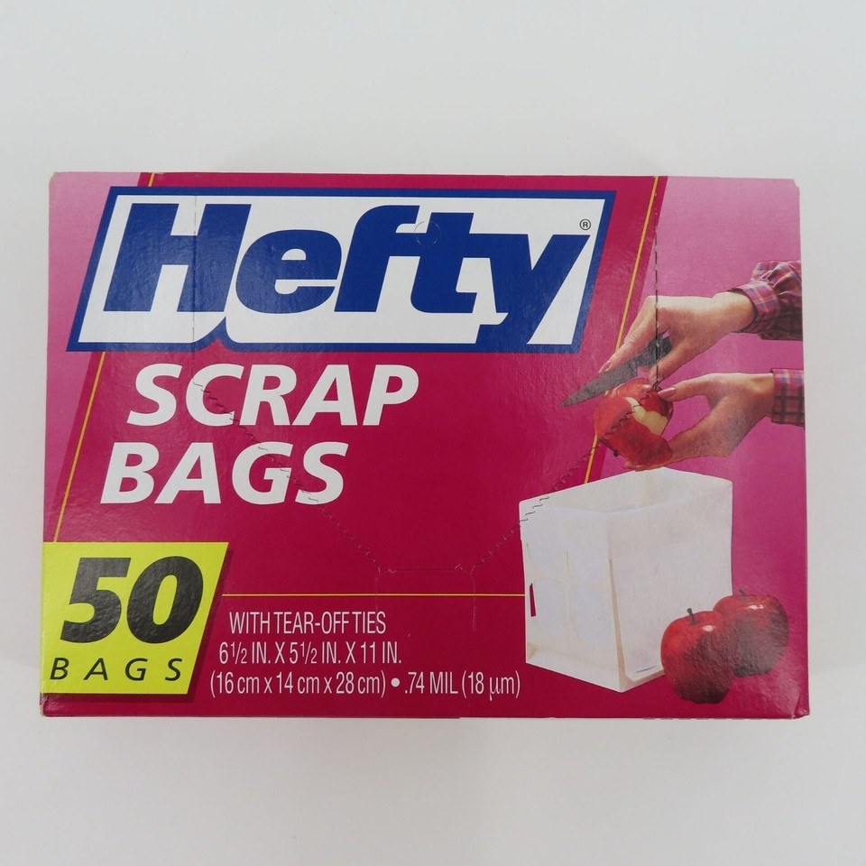 Hefty Scrap Bags With Tear Off Ties 50 Bags Discontinued UPC 013700002106 NEW 13700002106| eBay