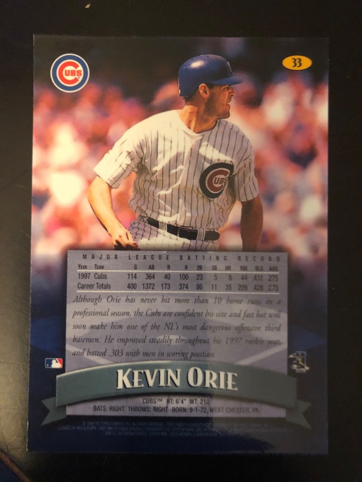 1998 Topps Finest #33 Cubs Kevin Orie Baseball Card | eBay