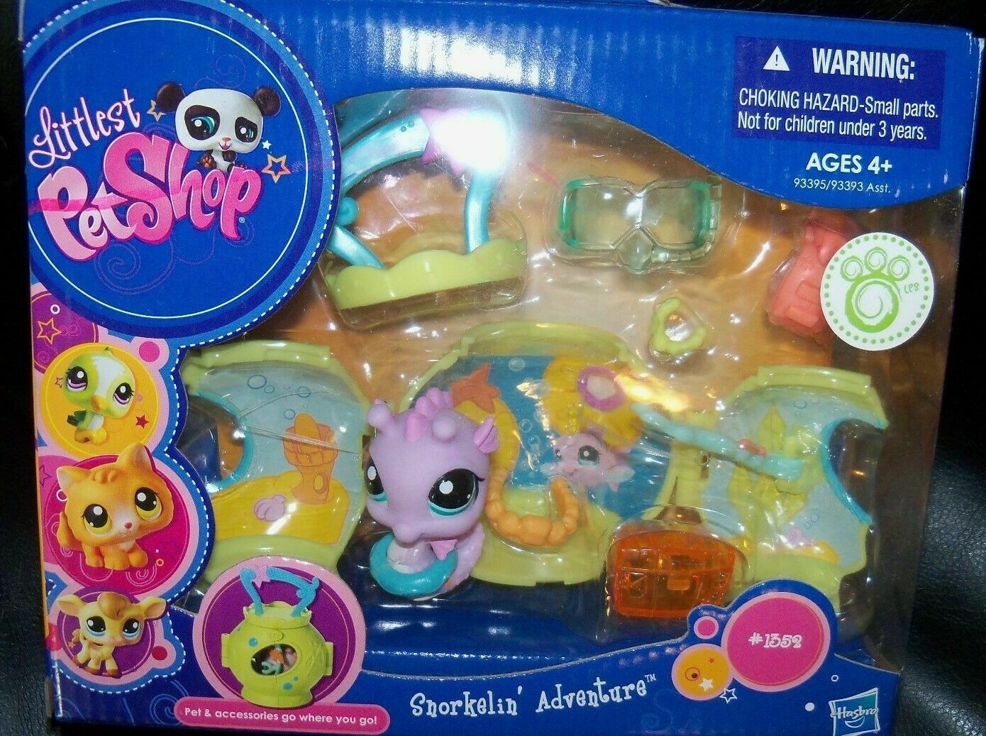 Littlest Pet Shop Pets On the Go Mini Pet Carrier Snorkelin Adventure W ...