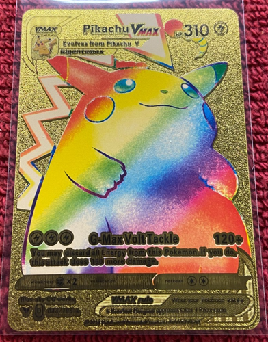 Pokemon Pikachu VMAX 310 HP Gold Foil 044/185, G Volt Tackle 120K, NICE ...