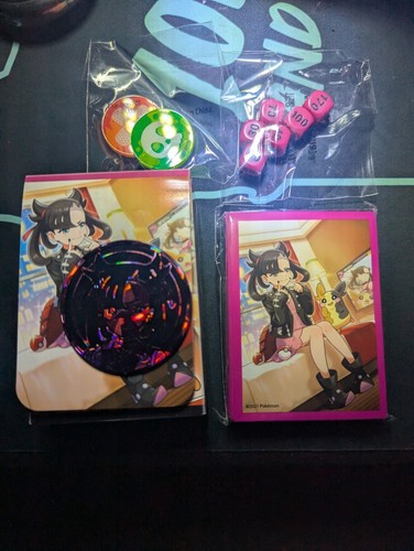 Pokemon Marnie Premium Tournament Collection Card Sleeves, Card Box ...