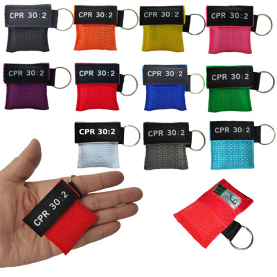 200 pcs 11 Colors Cpr Mask With Keychain Cpr Face Shield AED Pouch CPR ...