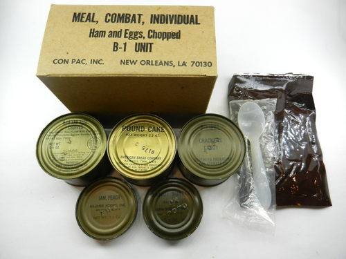 Vietnam War Era C-Ration MRE Military Ration - Ham and Eggs B-1 Ration ...