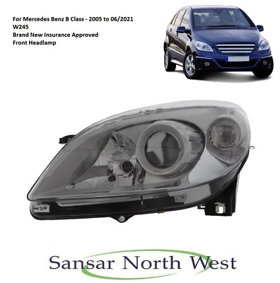 For Mercedes B Class W245 Passenger Side Chrome Headlamp Headlight NS ...