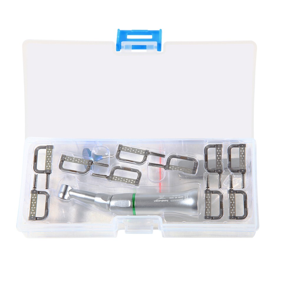 4:1 Reduction Dental Contra Angle IPR Handpiece & 10 Interproximal ...
