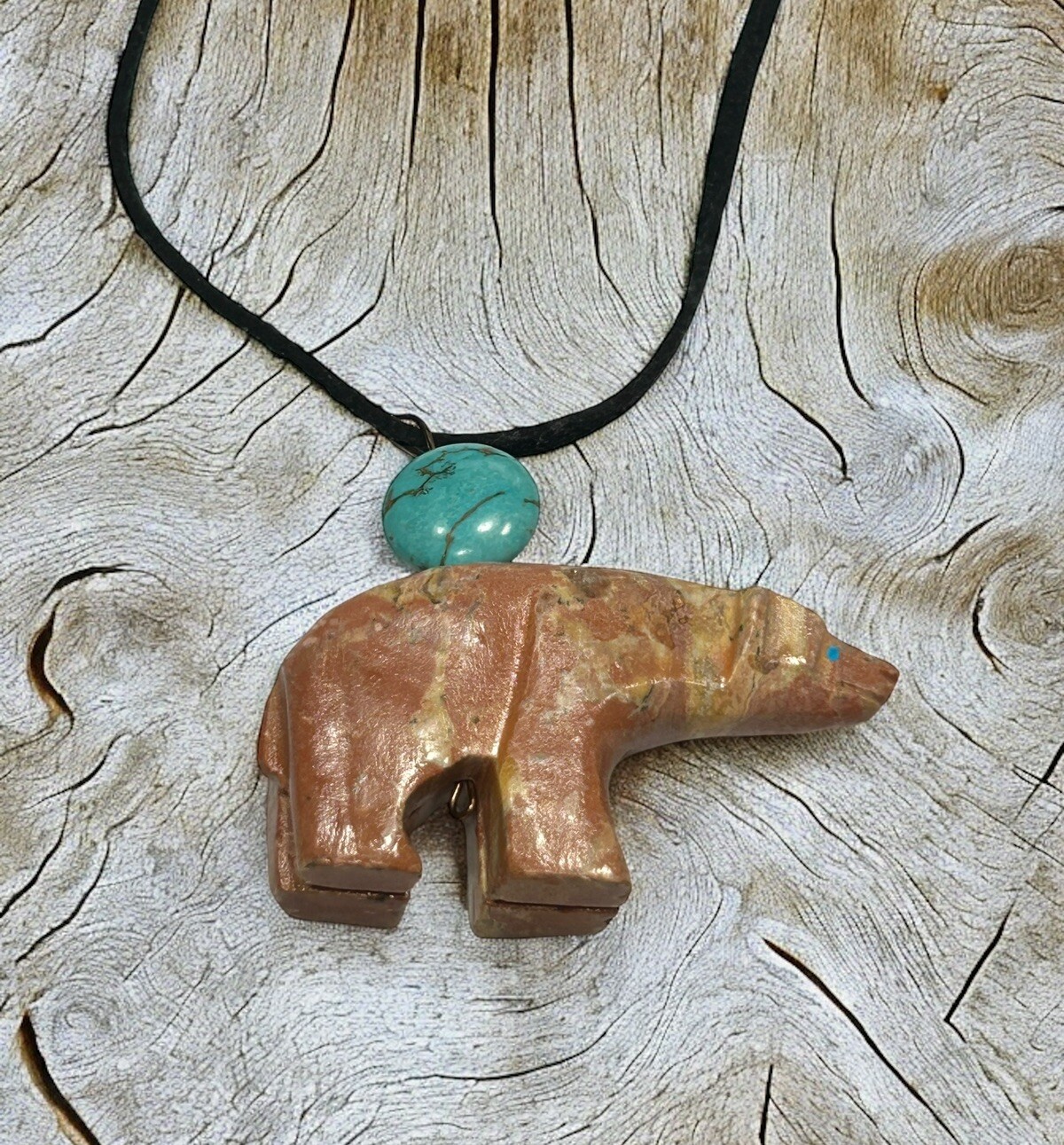 LARGE Southwest NATIVE American Stone TURQUOISE BEAR … - Gem