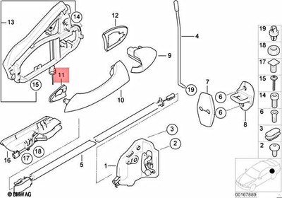 Genuine BMW E53 SUV Door Handle Lock Base Left OEM 51218243629 | eBay