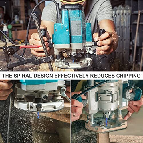 Upcut Spiral Router Bits 1/4 inch Shank 1/4 inch Cutting Diameter Solid ...
