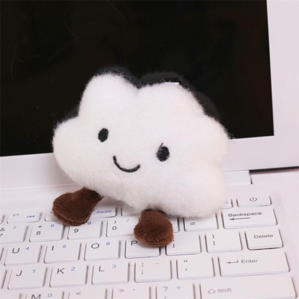 Fashion Cloud Key Chain Diy Toy Pendant Cute Plush Bag Doll Keyring ...