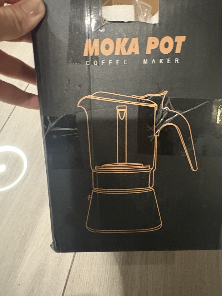 Stovetop Espresso Maker and Coffee Maker Classic Moka Pot Crystal Glass ...