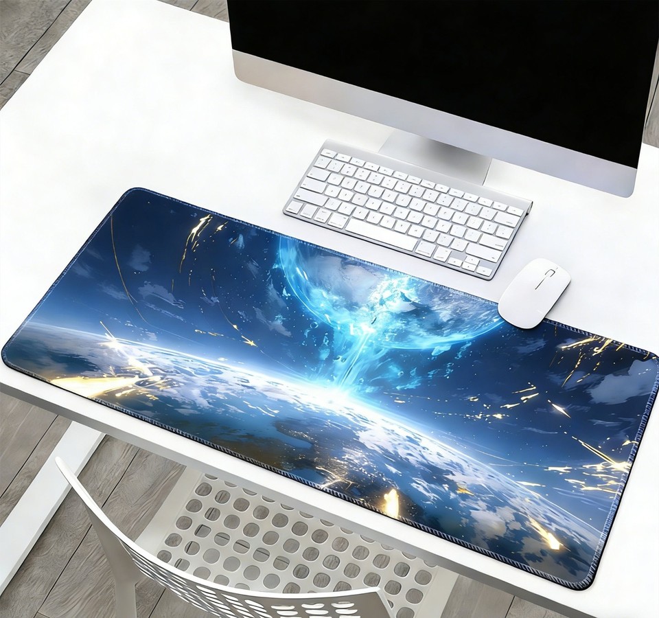 Large Gaming Mouse Pad Desk Mat，Topograph Non-Slip & Waterproof， Fast ...