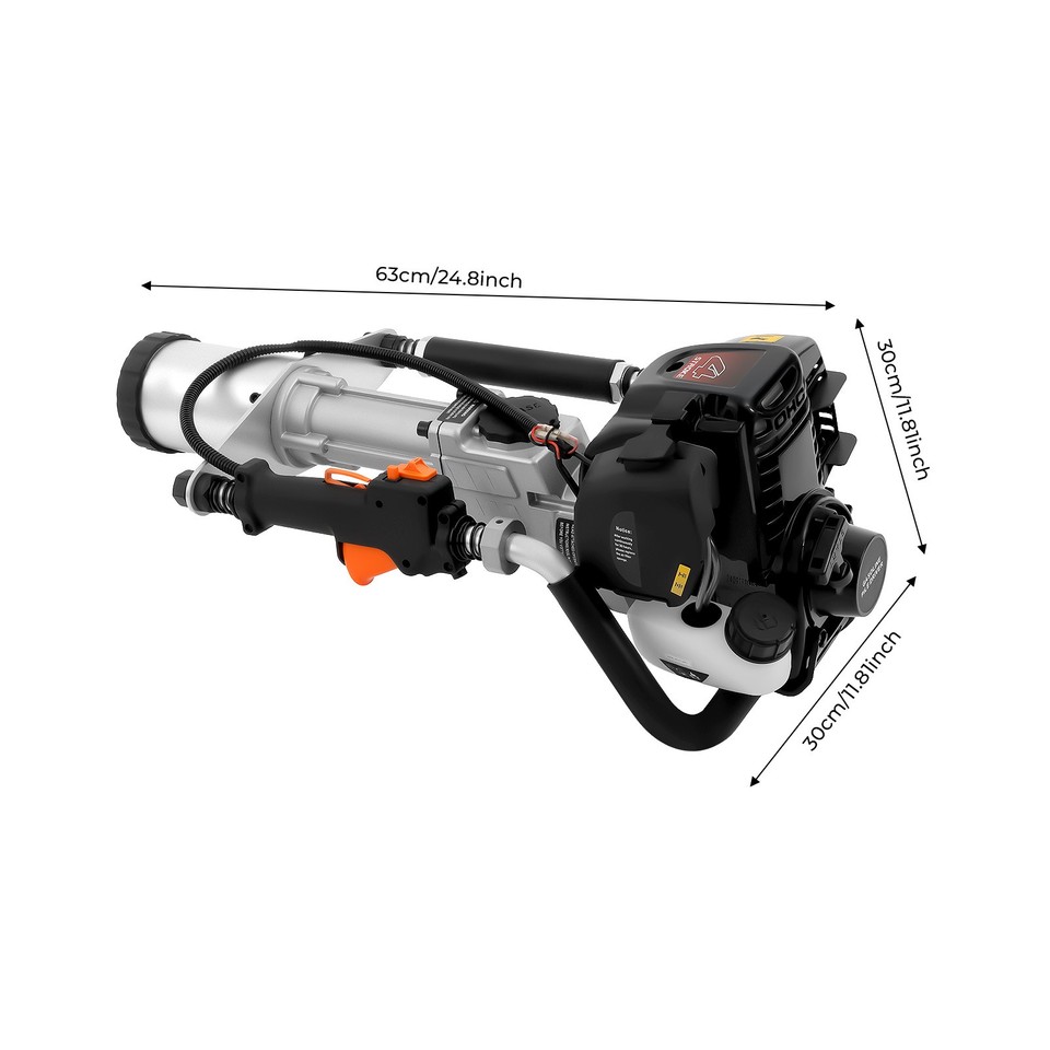 37.7CC Gas-Powered Driver Fence Post Driver 4 Stroke Push Pile Pro Kit ...