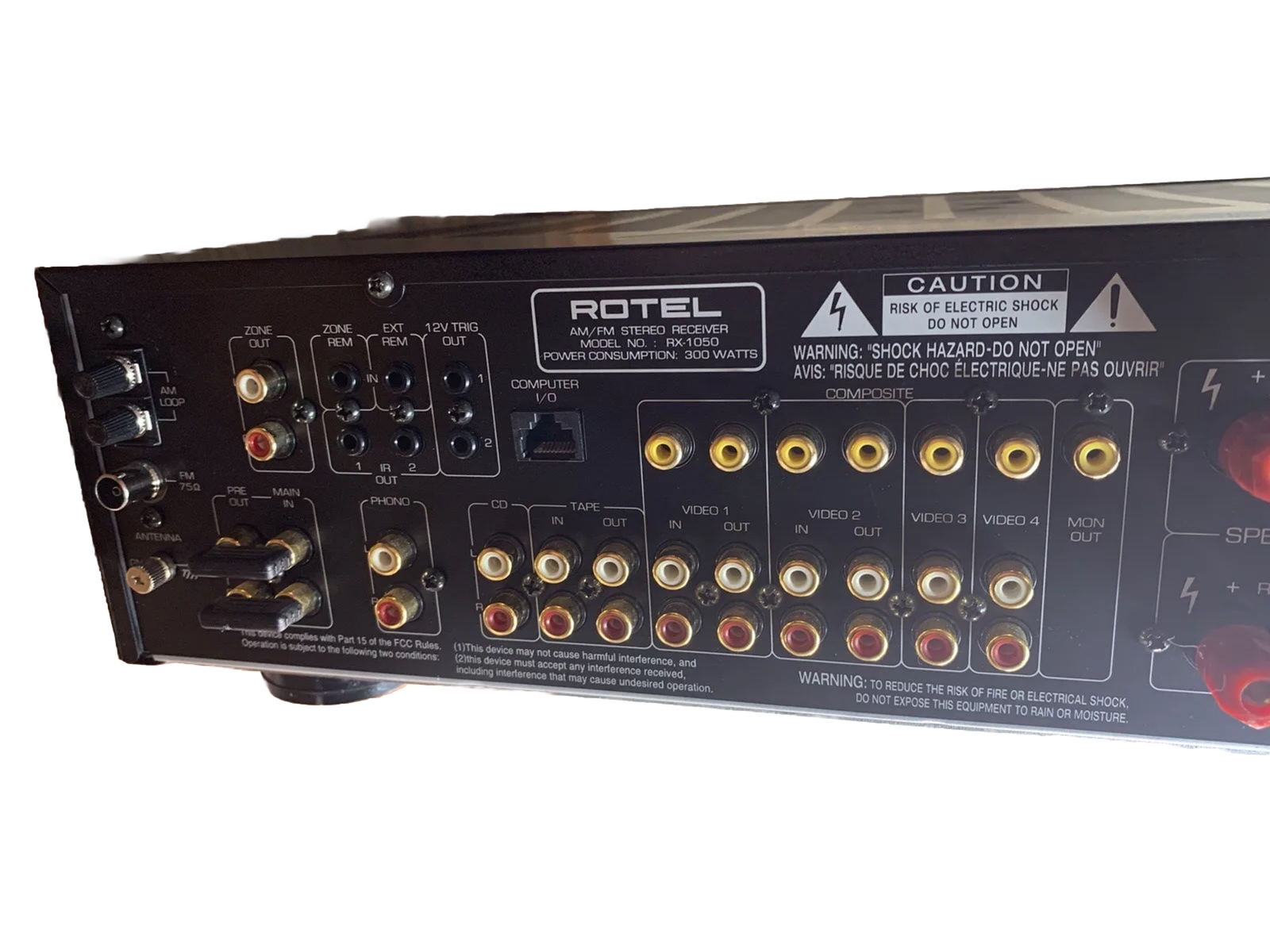 ROTEL RX-1050 STEREO RECEIVER - 100 WPC - SERVICED - CLEANED - TESTED ...