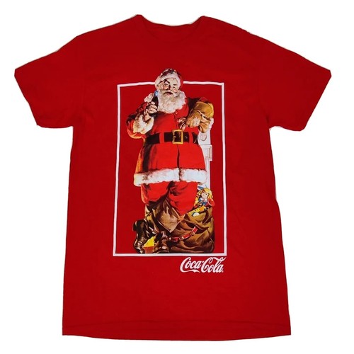 Coca-Cola Santa Clause Christmas Cotton Tee T Shirt Men's S Small NWOT ...