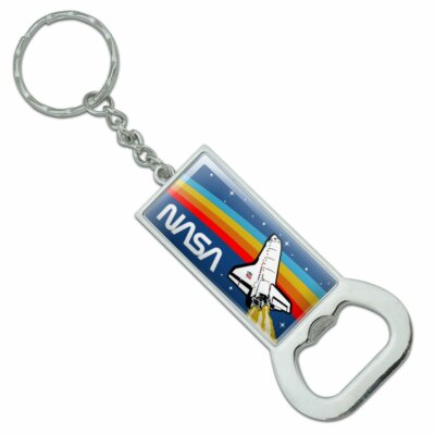 NASA Logo Over Space Shuttle Keychain Rectangle Bottle Opener | eBay