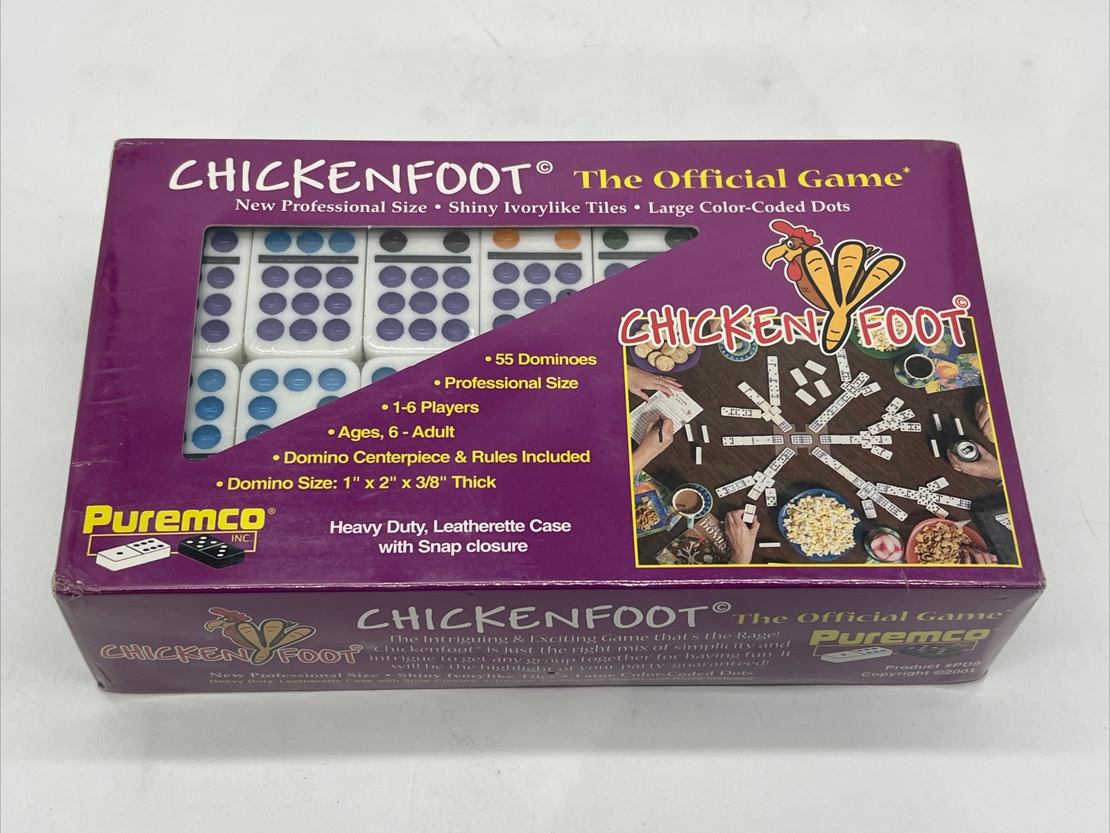 New Puremco Chicken Foot Professional Size Dominoes Set w/ Case Sealed ...