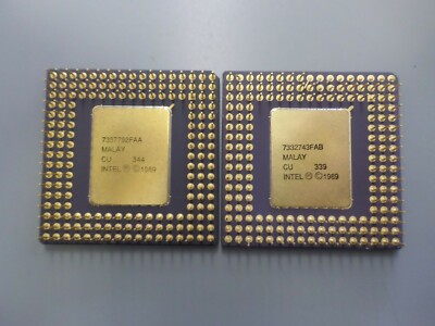 LOT 2 Intel 486SX/25MHz CPU A80486SX-25 SX679 Bare CPU Vintage | eBay