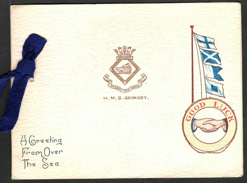 China British Naval HMS Grimsby Greetings Card from China Station ...