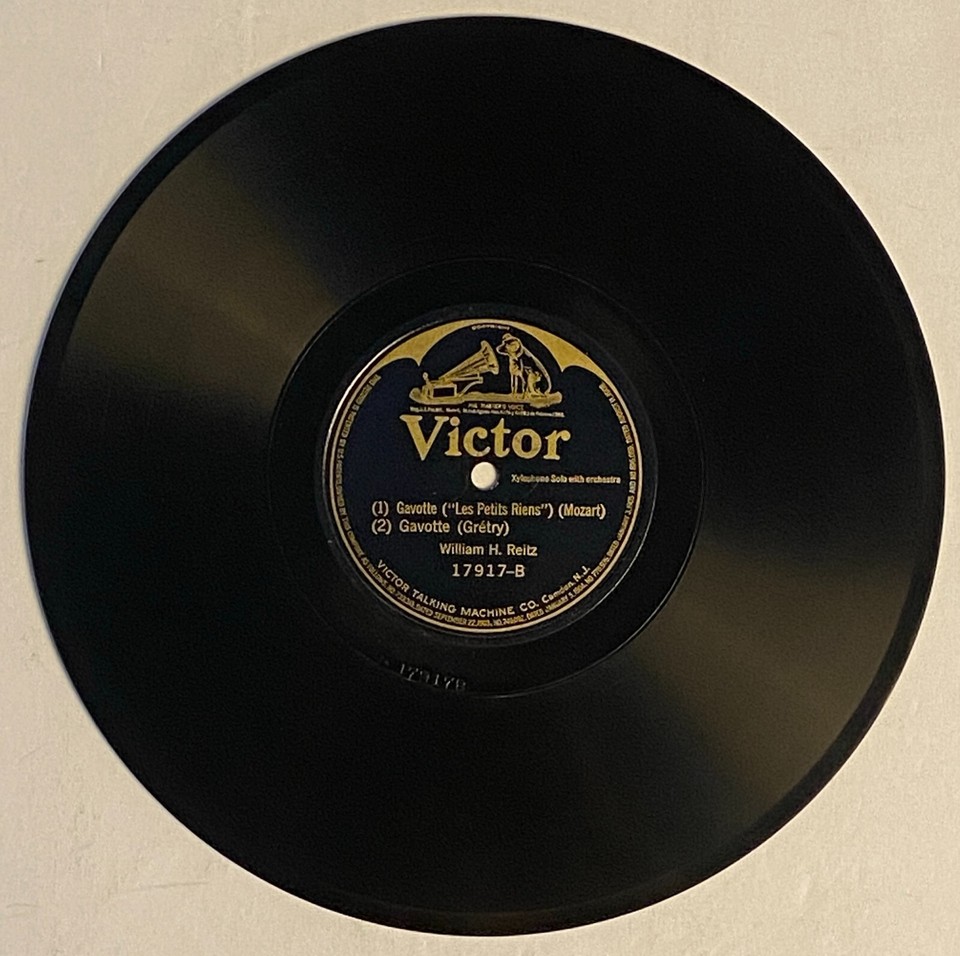William H. Reitz Menuett / Gavotte 1918 Victor 17917 Classical 78 RPM ...