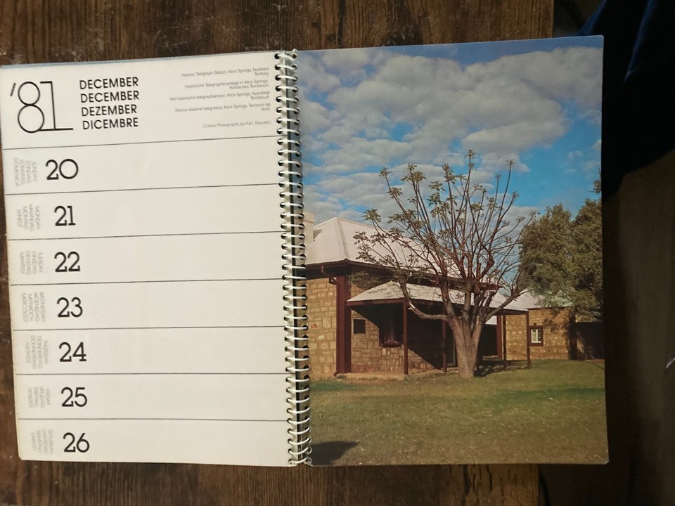 Australian Continent Calendar Diary 1981 Australia FREE UK POSTAGE ...