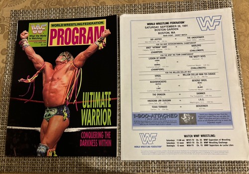WWF 1991 Arena Program Vol 194 With Live Event Match Sheet | eBay