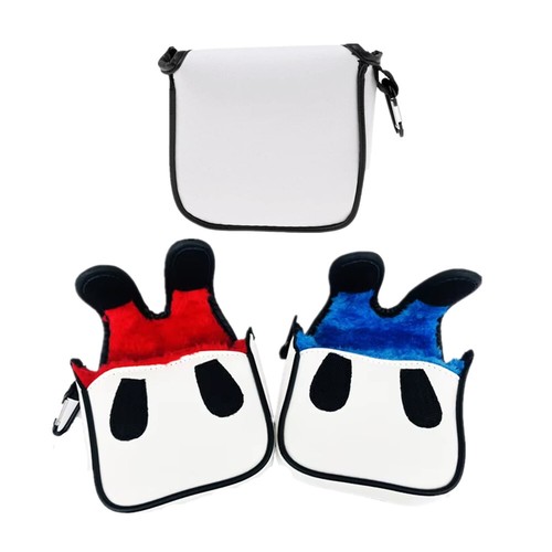 Square Leather Golf Head Cover Fit Center Shaft Mid Mallet Putter Club ...