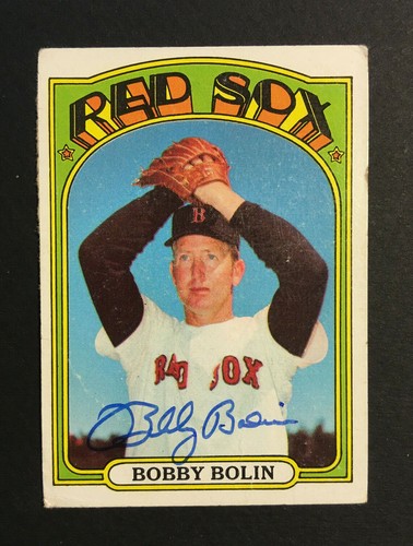 Bobby Bob Bolin Red Sox signed 1972 Topps baseball card #266 Auto ...