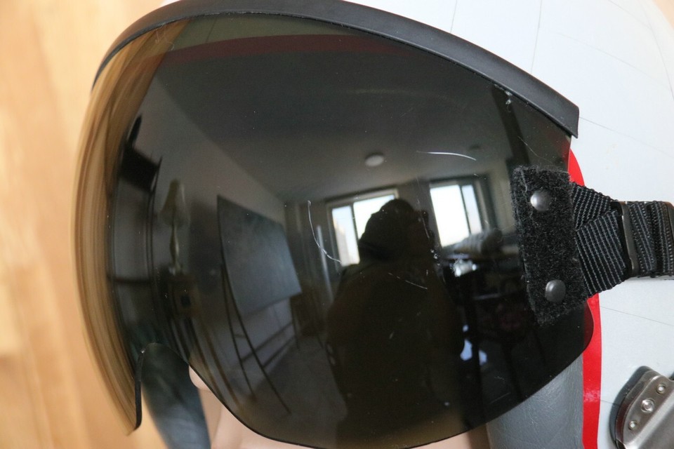 US Air Force Fighter Pilot Aviator Flight Helmet Black Sun Visor $700 ...