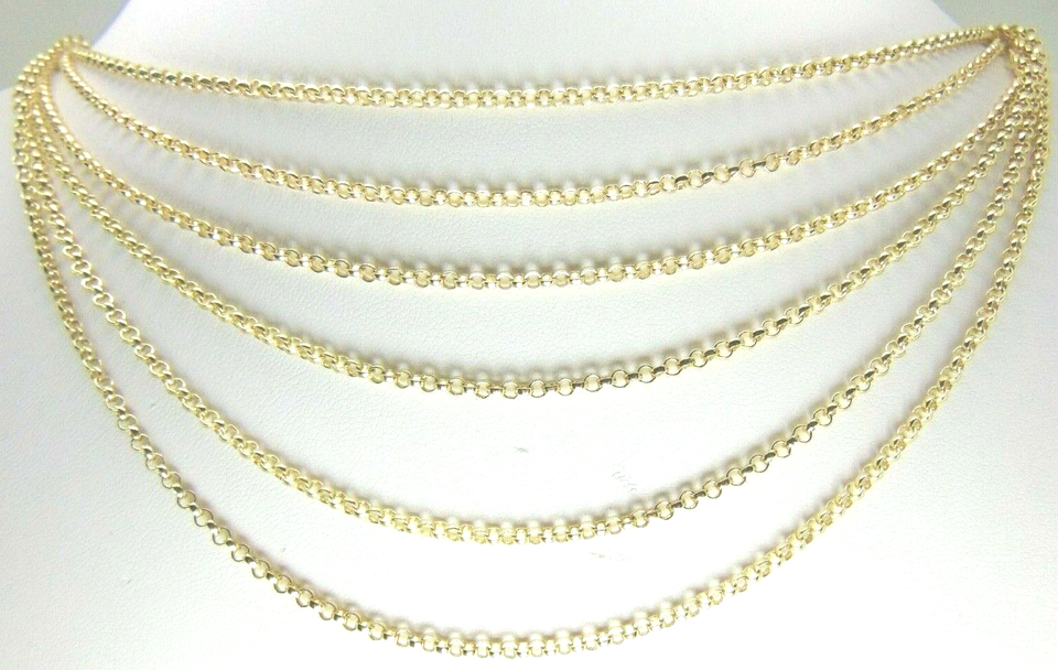 9ct Gold Round Belcher Chain 16,18,20,22,24,26,28,30 inch 9cn14/0113 ...
