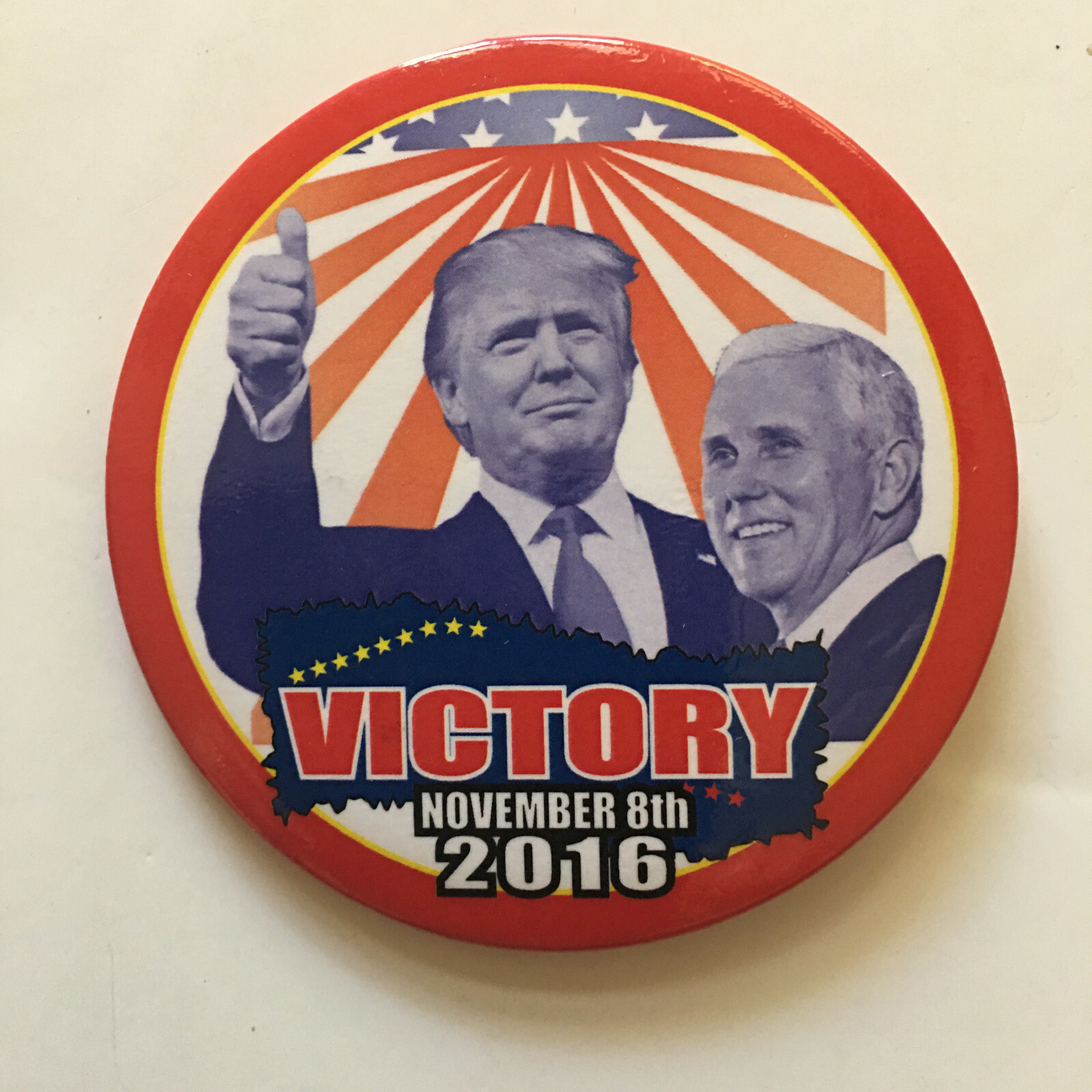 Large TRUMP 2016 "VICTORY" Trump /Pence Campaign Buttons | eBay
