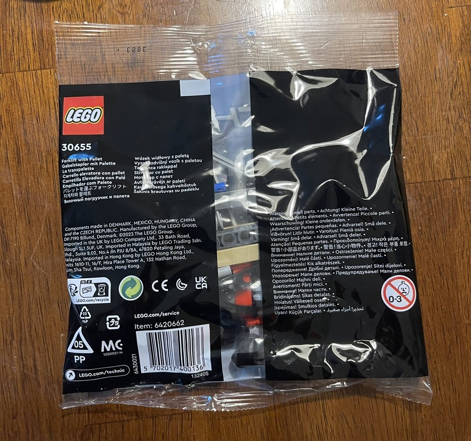 LEGO TECHNIC: Forklift with Pallet 30655-Polybag-Brand New-Fast ...