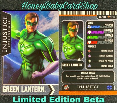 Injustice Arcade Limited Edition Beta Card 5 Green Lantern Out of Print ...