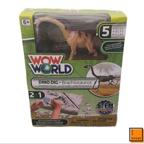 New Wow World Dino Dig Brachiosaurus Excavation Playset Stem Science ...