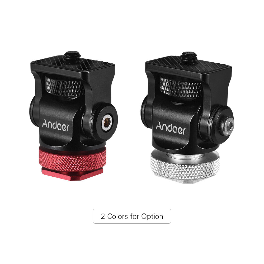 Andoer 180° Rotary Ball Head Ballhead Hot Flash Shoe Mount 1/4 T9E3 | eBay