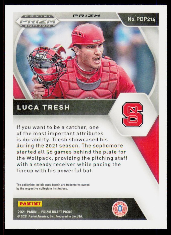 2021 Panini Prizm Draft Picks Luca Tresh PDP214 Green Pulsar Prizm | eBay