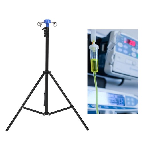 2 Set Portable IV Pole Foldable Retractable Infusion Stand Adjustable ...