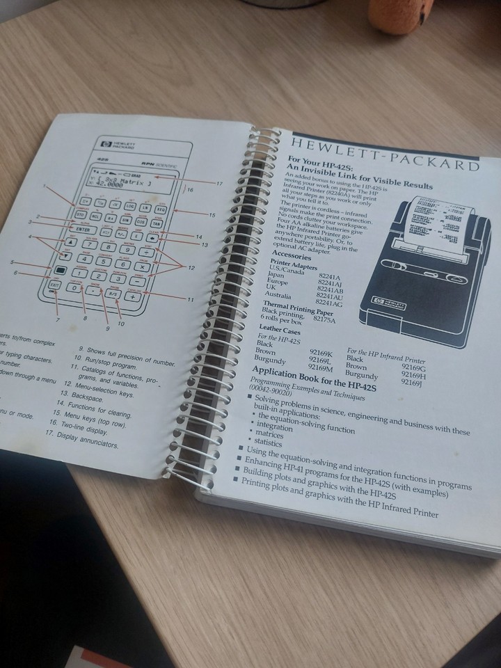 HP 42S RPN Scientific Calculator Original Manual | eBay UK