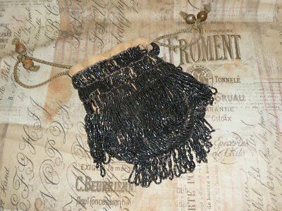 ANTIQUE Beaded Purse / 1800s-1900s Victorian beaded Reticule Purse ...